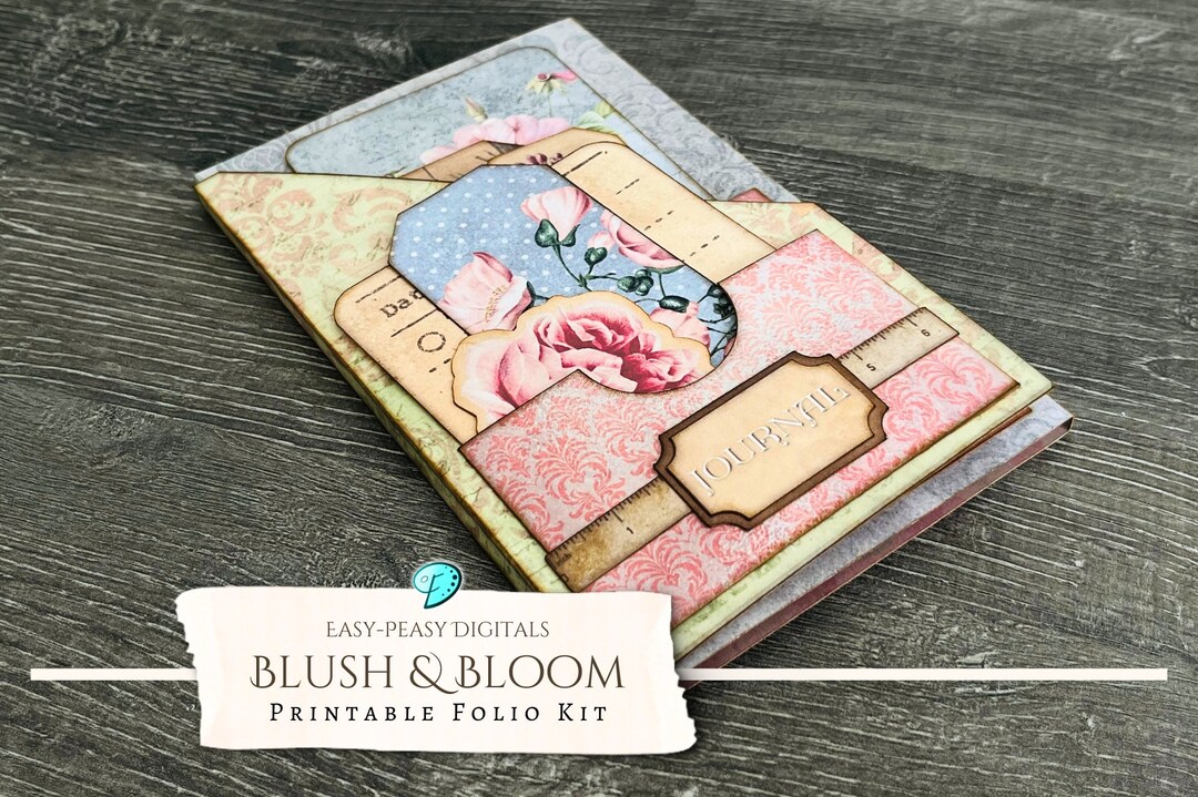Easy-peasy Blush & Bloom Printable Folio Mini Kit | Ephemera | Vintage ...