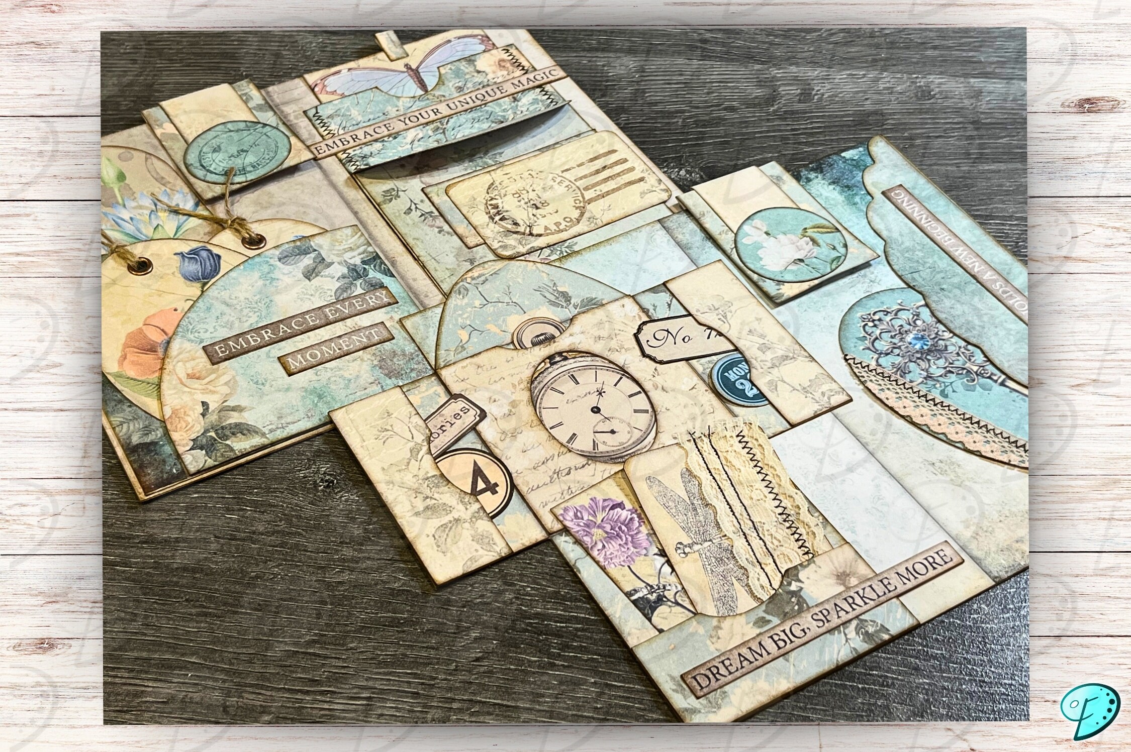 Easy-peasy Charming Chic Printable Folio Mini Kit Ephemera Vintage ...