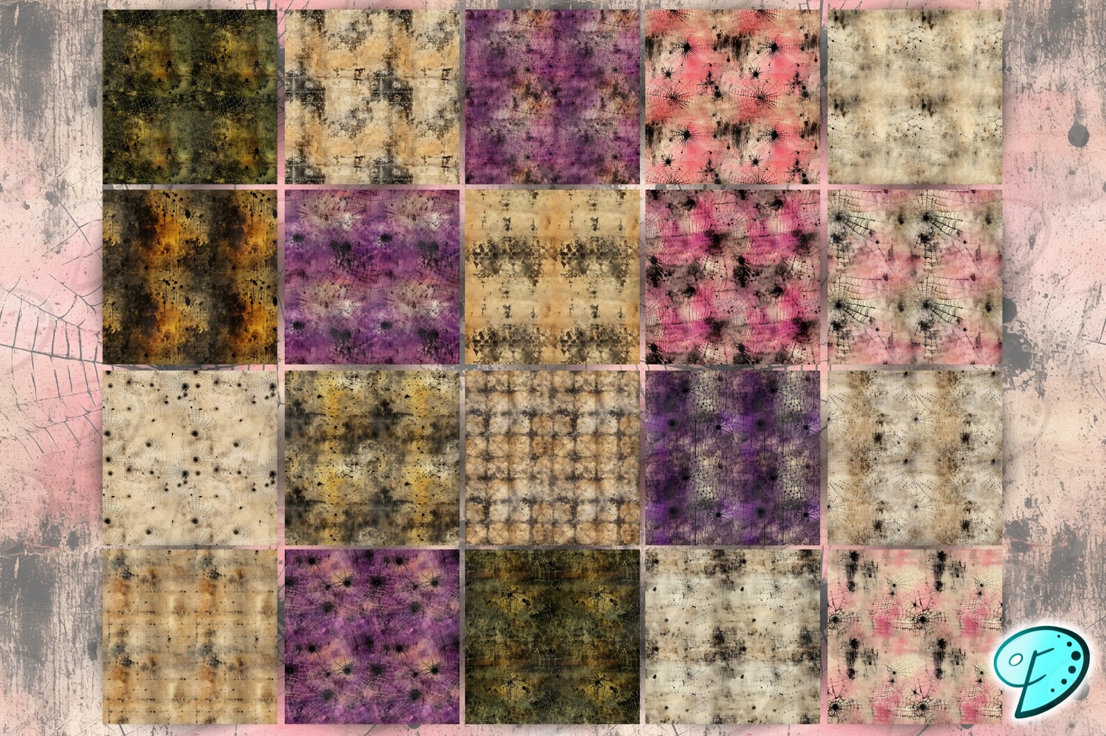 Creepy Cobwebs Printable Digital Papers: Scrapbook Paper, Printable ...