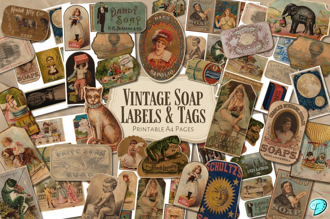 Vintage Soap Labels and Tags | Digital | Ephemera | Junk Journal ...