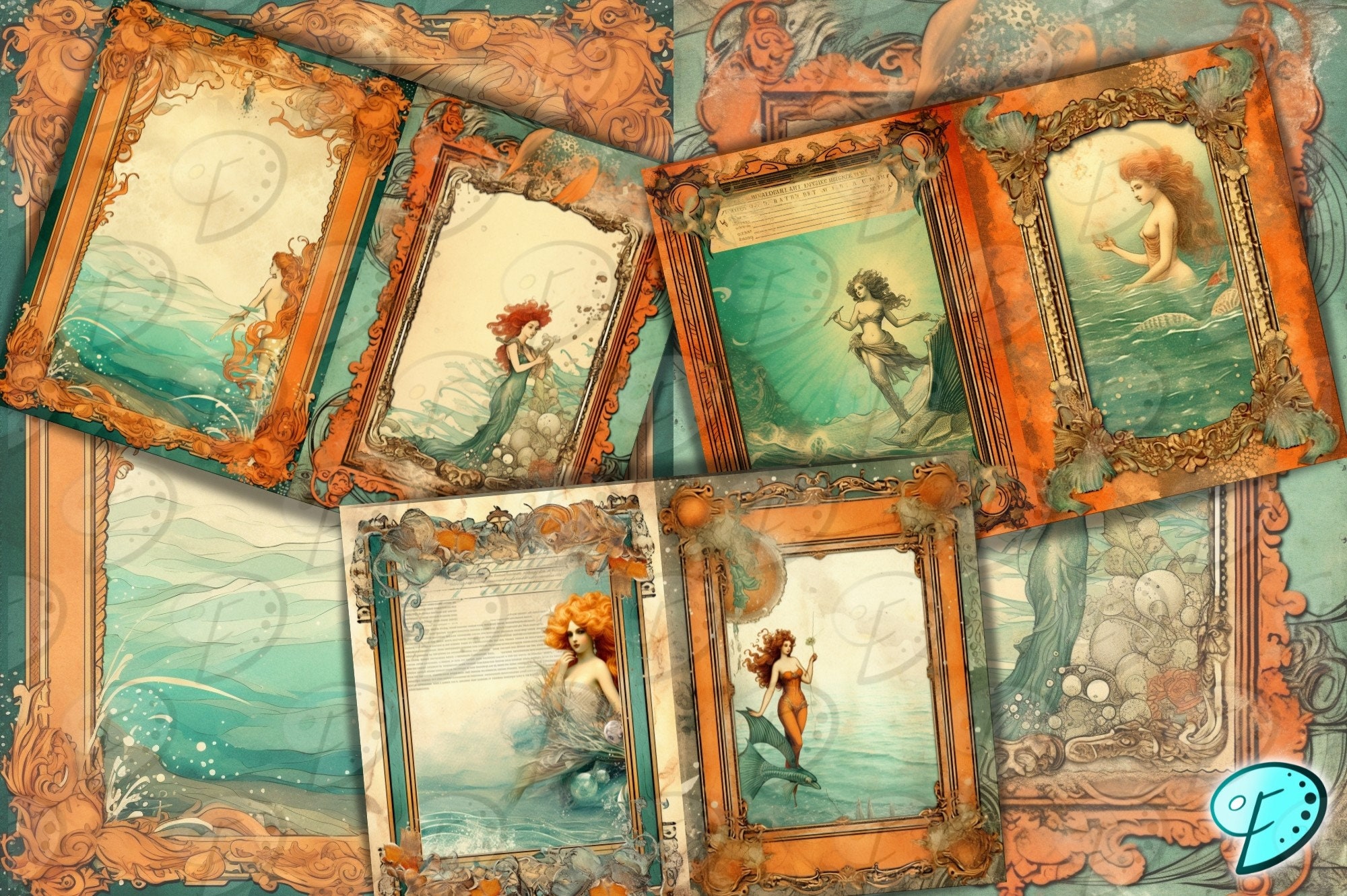 Fire Mermaids Junk Journal Kit - Etsy