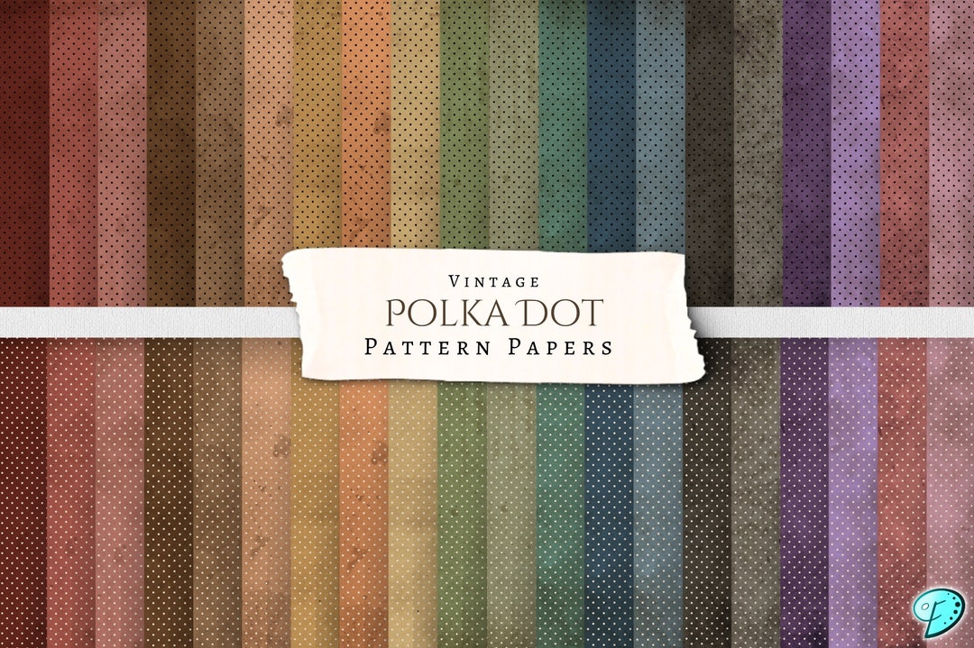 Vintage Polka Dot Printable Papers | Ephemera | Vintage | Scrapbook ...