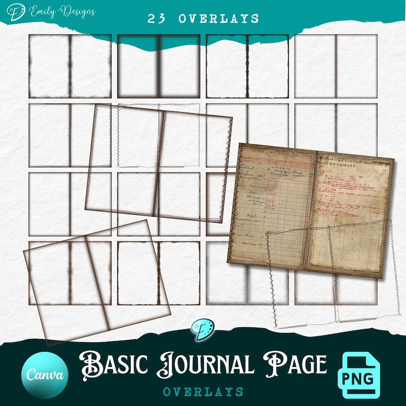 Journal Borders Overlay - Etsy