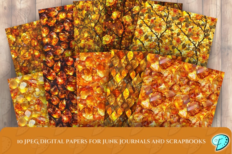 Incandescent Printable Digital Papers: Scrapbook Paper, Printable Paper ...