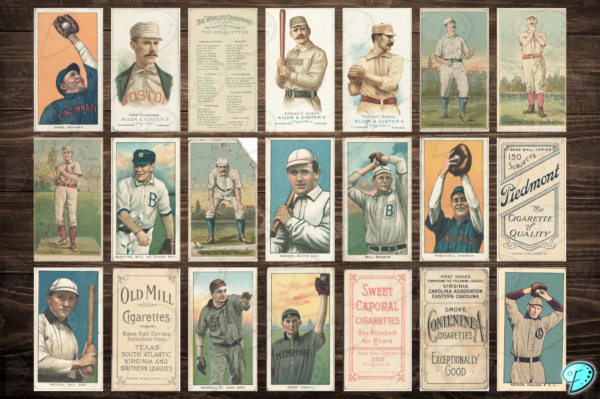 Vintage Baseball Card Printables | Digital | Ephemera | Junk Journal ...