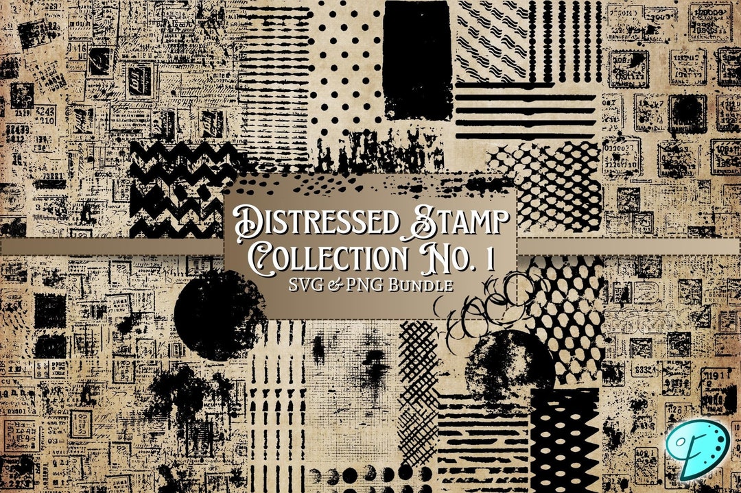 Distressed Stamps Collection Vol. 1 | Digital | Overlay | Distressed ...