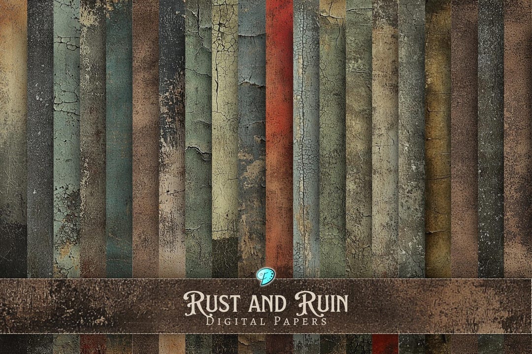 Rust and Ruin Digital Printable Papers | Ephemera | Vintage | Scrapbook ...