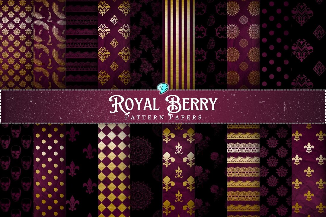 Royal Berry Pattern Papers | Digital | Ephemera | Junk Journal ...