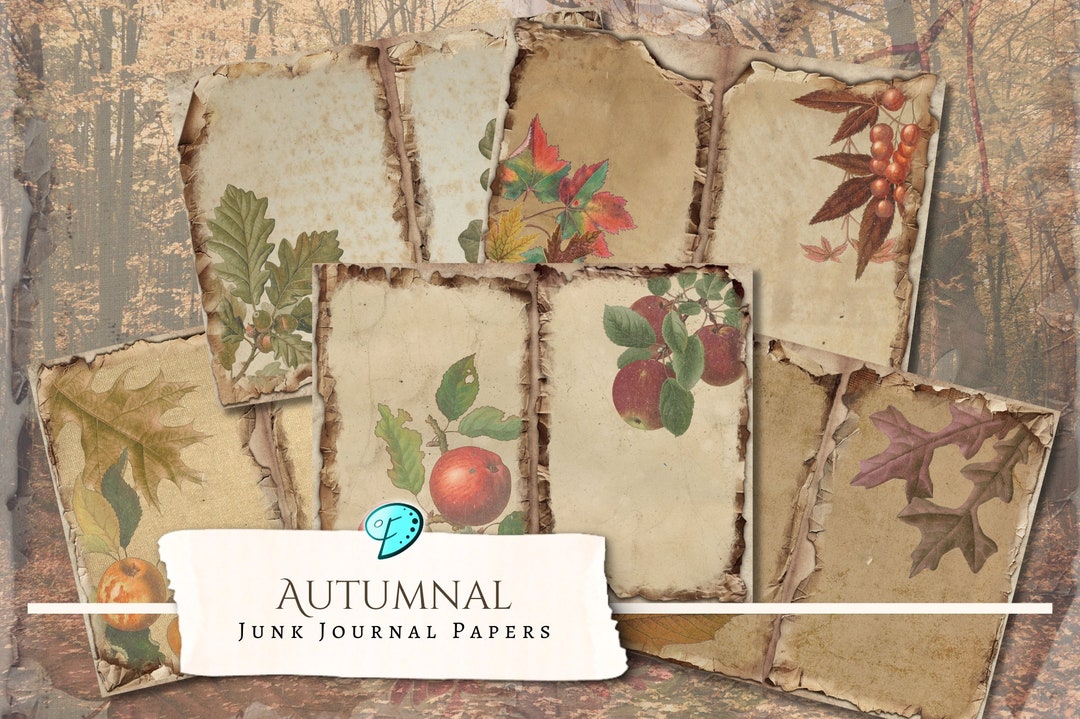 Autumnal Digital Printable Journal Papers | Ephemera | Vintage ...