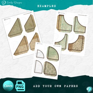 Corner Pocket Overlays and Templates | Background | Junk Journal ...