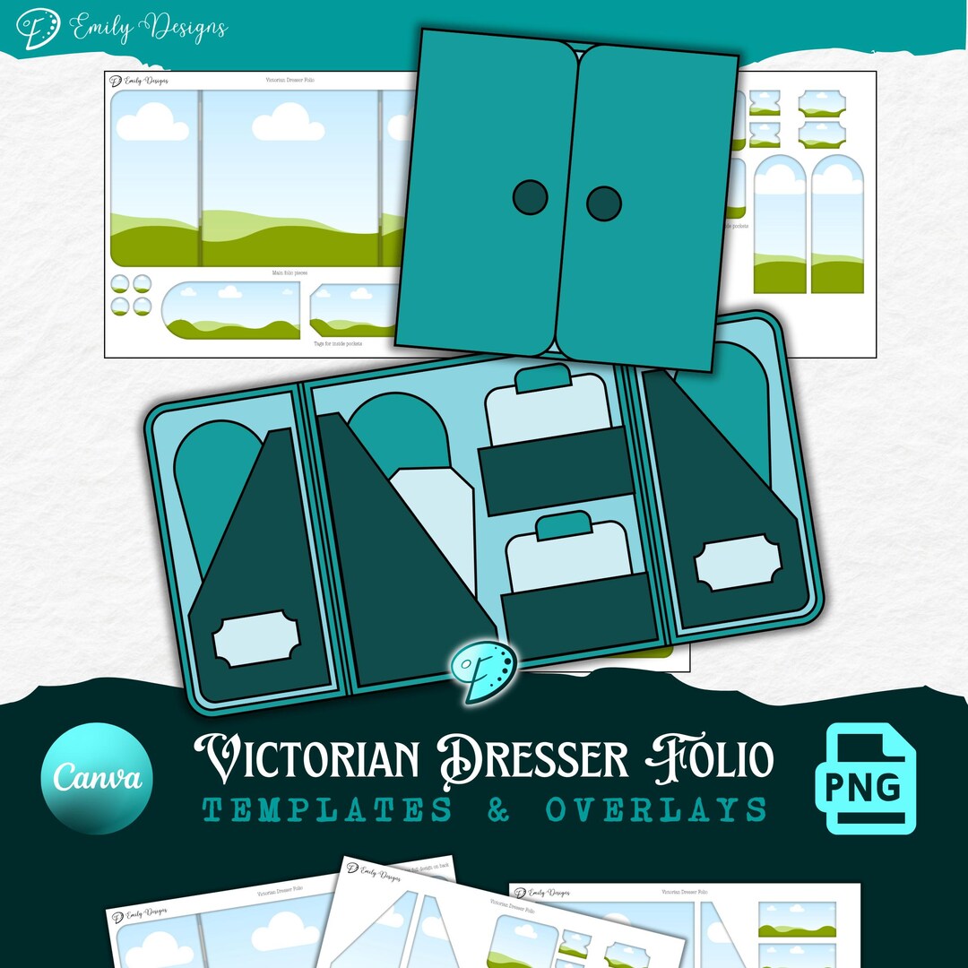Victorian Dresser Folio Template | Junk Journal | Scrapbook | Ephemera ...