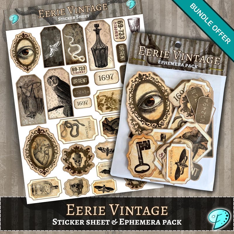 Scrapbook Ephemera Witch - Etsy UK