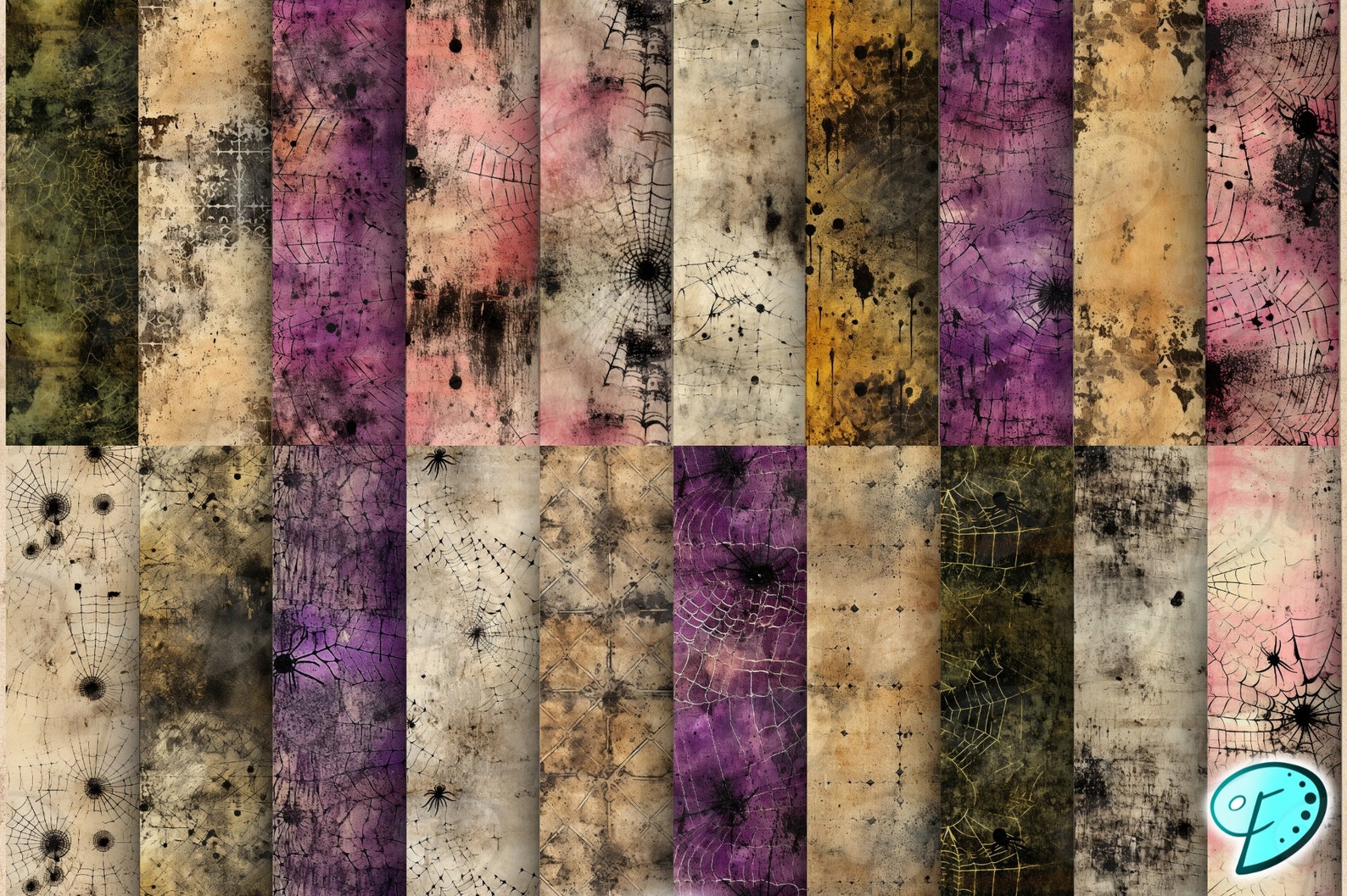 Creepy Cobwebs Printable Digital Papers: Scrapbook Paper, Printable ...