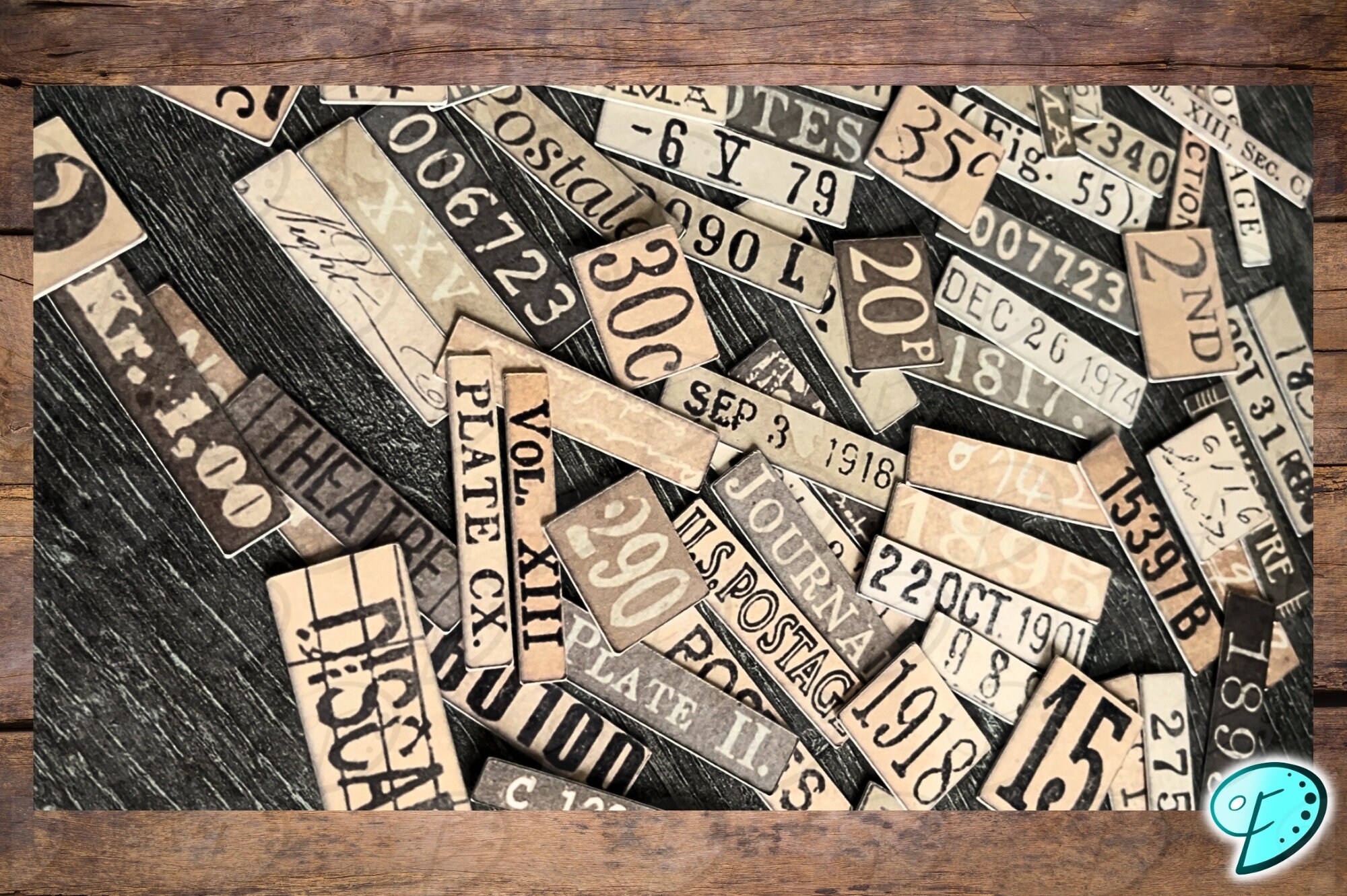 Random Labels Printable Ephemera Antique Aged Vintage Junk Journal ...