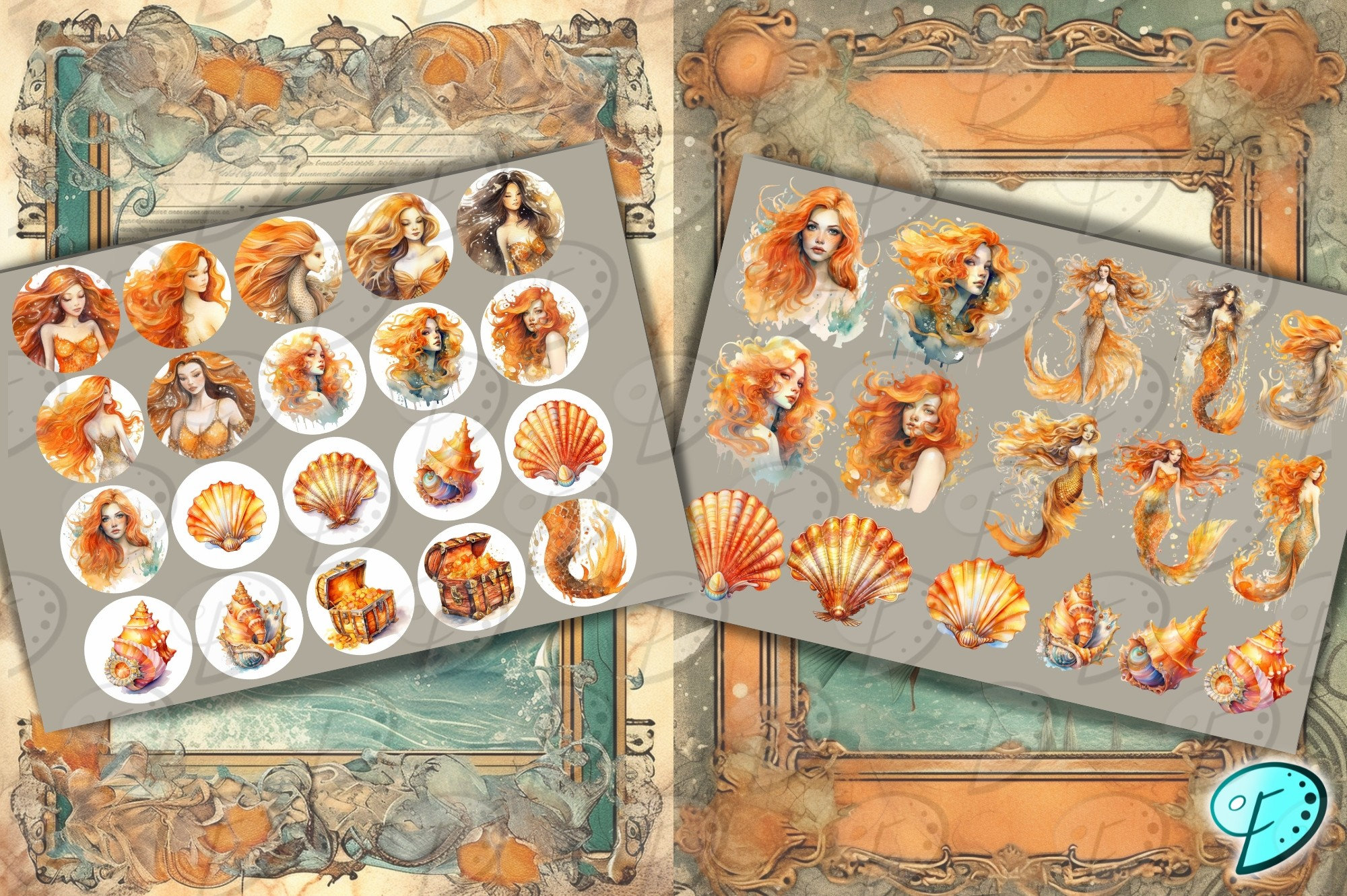 Fire Mermaids Junk Journal Kit - Etsy