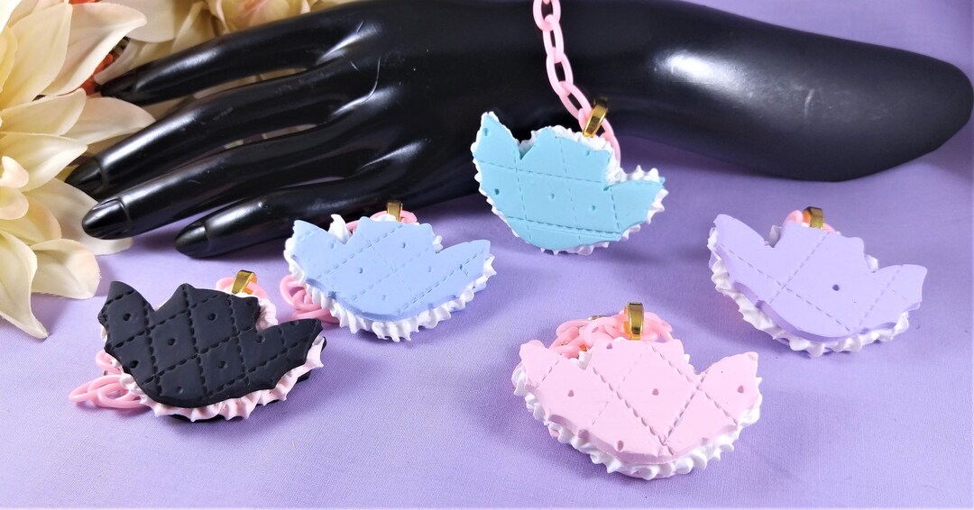Kawaii Bat Macaron Bracelet- Cute, Sweet, Food, Jewelry, Lolita Fashion ...