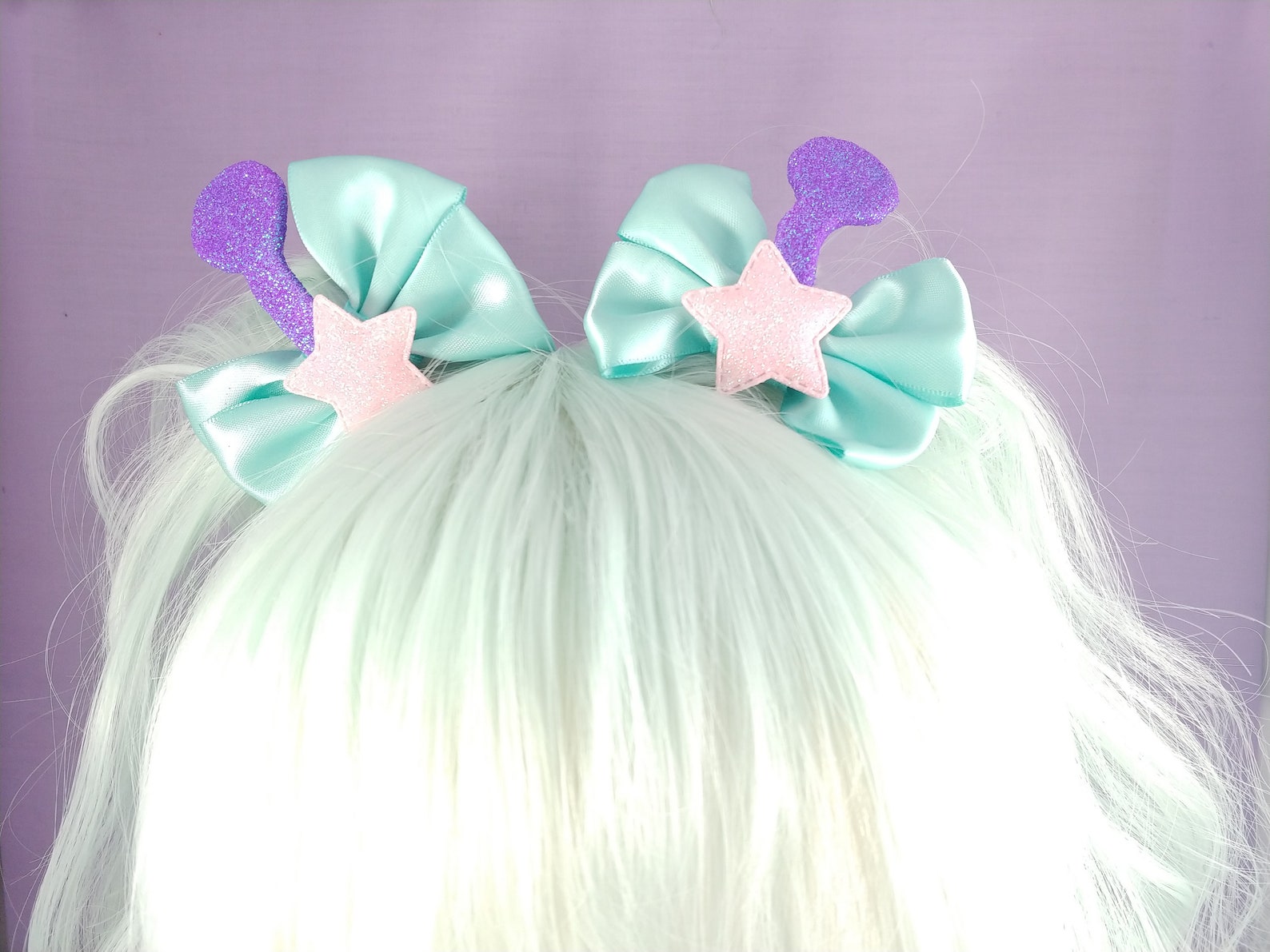 Kawaii Alien Antenna Bow Set Uchuu Kei Kawaii Ufo Stars | Etsy