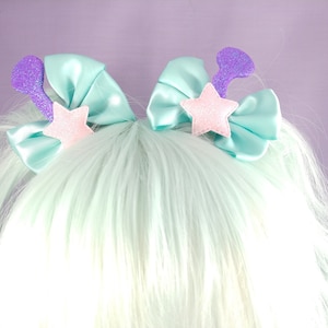 Kawaii Alien Antenna Bow Set - Uchuu Kei, Kawaii Ufo, Stars, Glitter ...