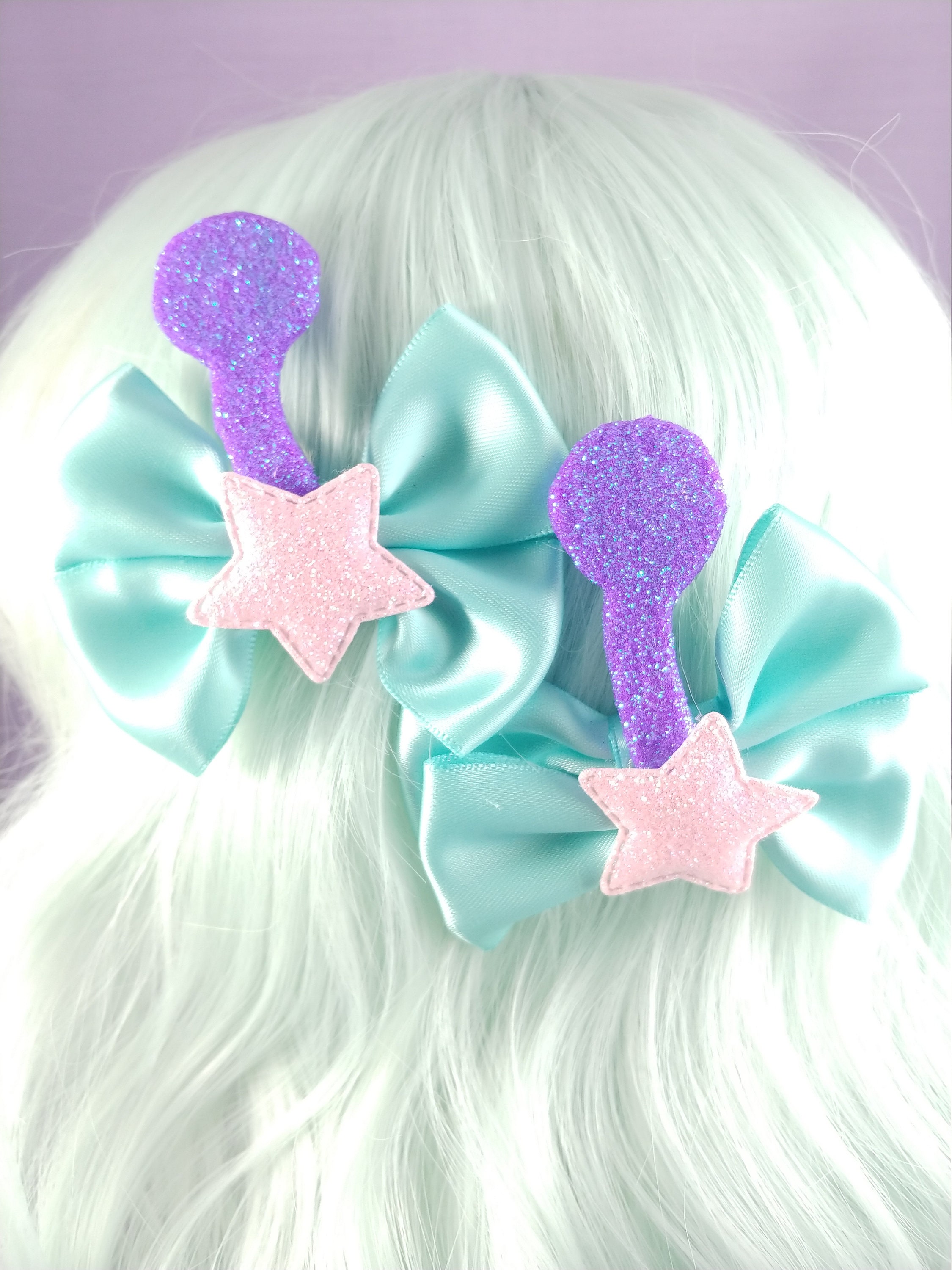 Kawaii Alien Antenna Bow Set Uchuu Kei Kawaii Ufo Stars | Etsy