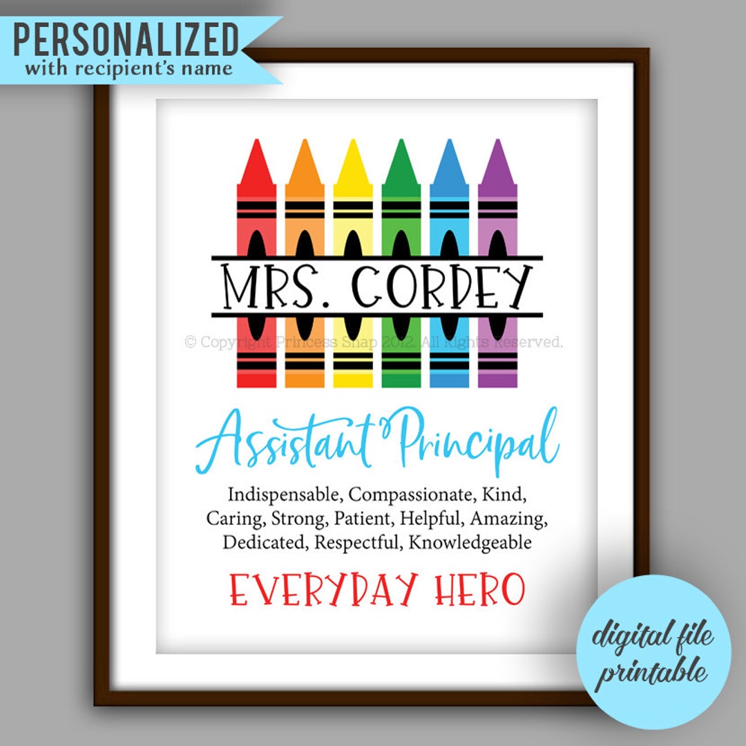 Assistant Principal Gift Assistant Principal Quote Printable - Etsy
