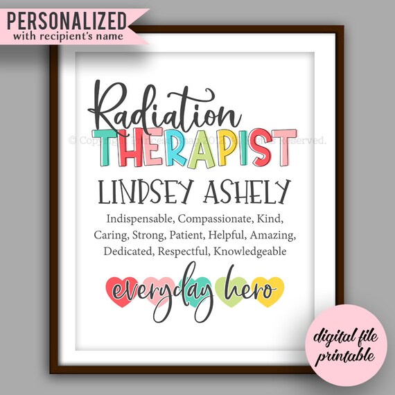 Radiation Therapist Gift Radiation Therapist Quote Printable - Etsy