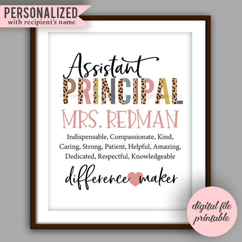 Assistant Principal Gift Assistant Principal Quote Printable | Etsy