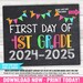 First and Last Day of First Grade, 2024-2025 School Photo Prop, Pink ...
