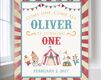 Circus Carnival Welcome Sign, Circus Animals, Circus Girl's 1st ...