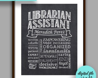 Librarian Gift, Librarian Quote Style Printable, Librarian Christmas ...