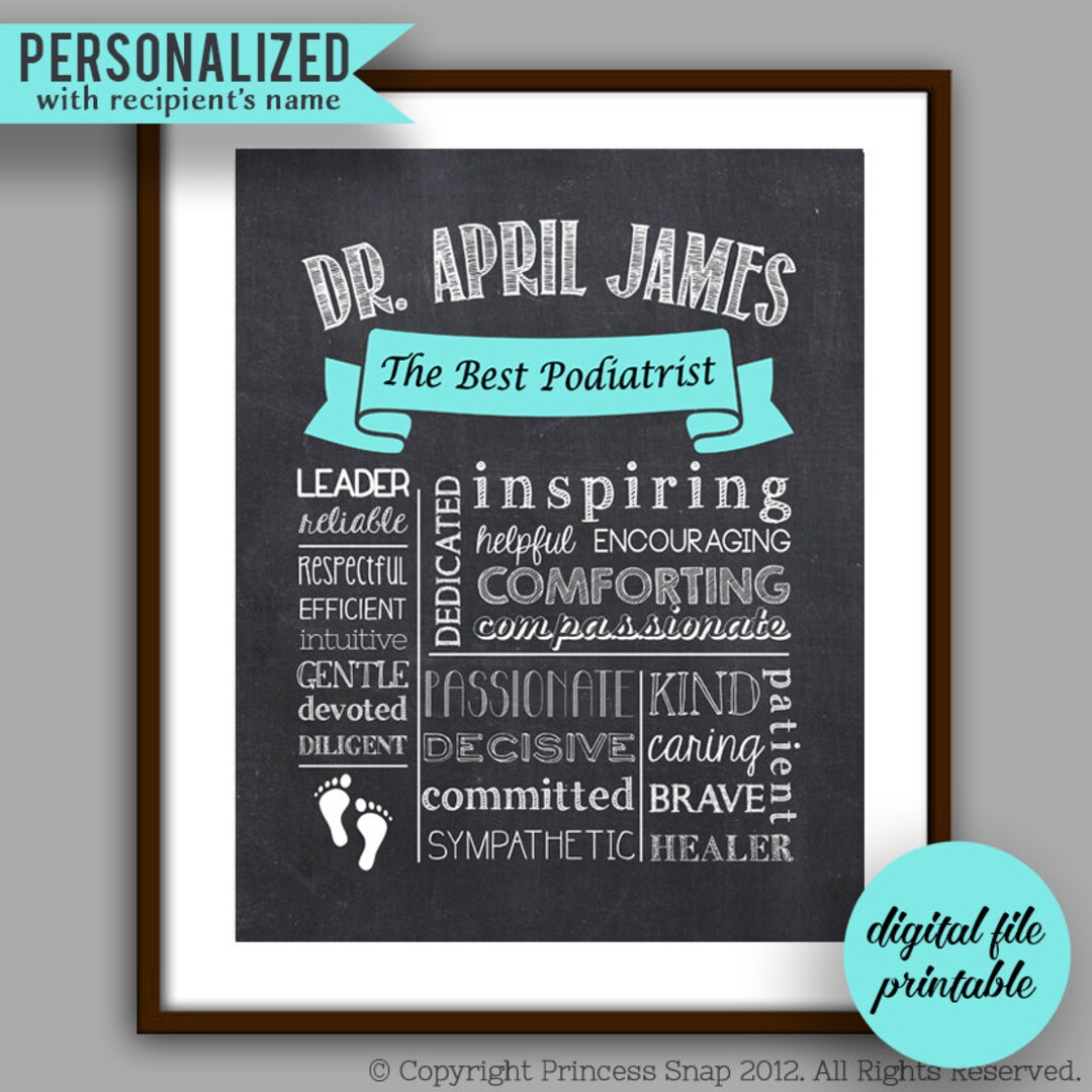 Podiatrist Gift, Personalized Podiatrist, Podiatrist Graduate Gift ...