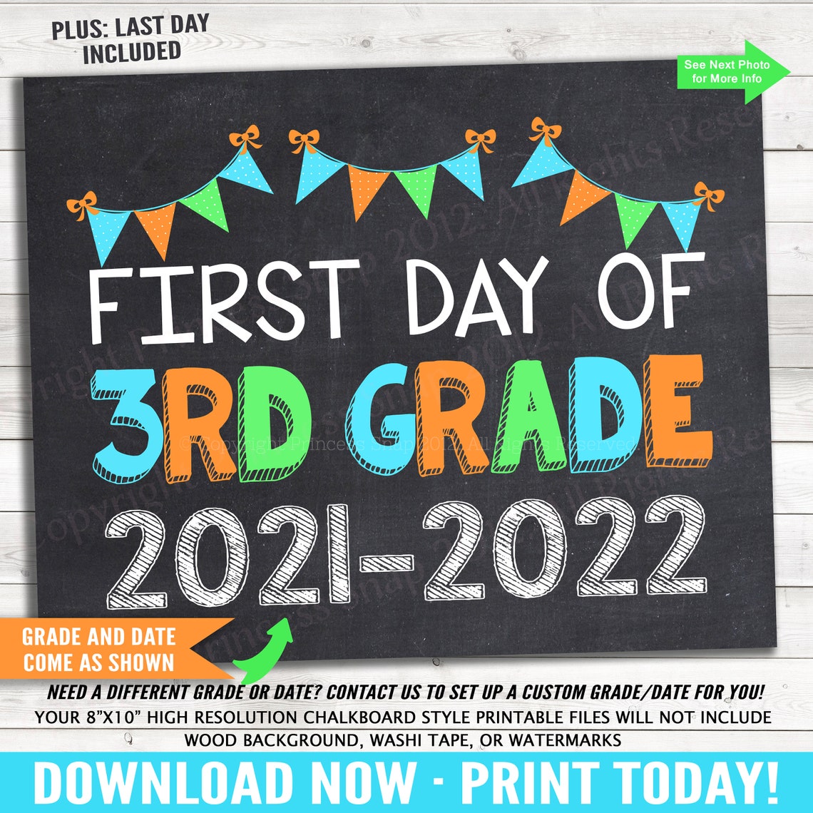 First Day Of 3rd Grade 2021 2022 Photo Prop Orange Blue And Etsy First Day Of 3rd Grade 2021 2022 Photo Prop Orange Blue And Etsy