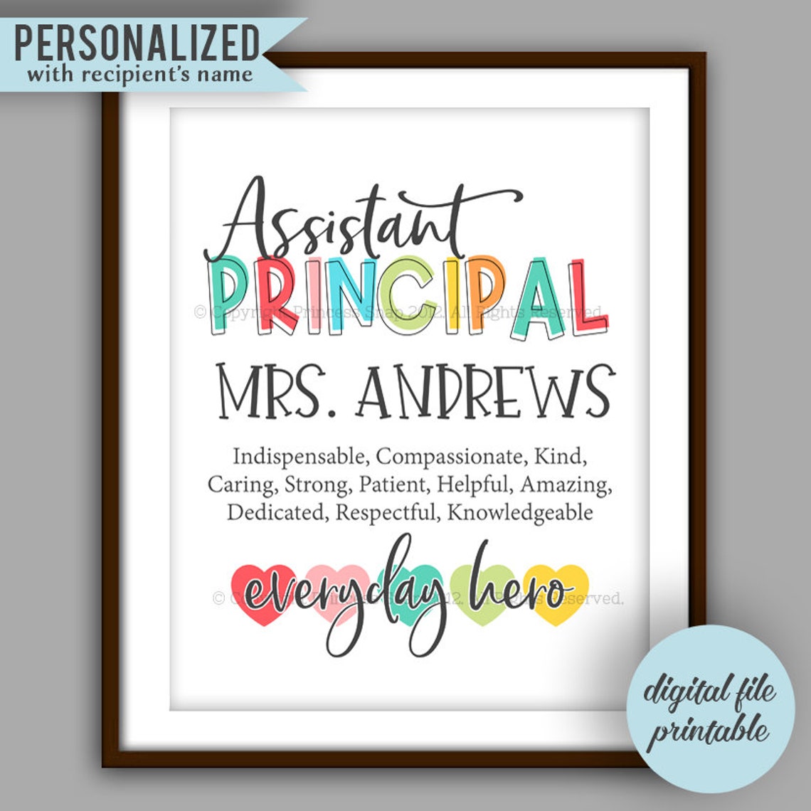 Assistant Principal Gift Assistant Principal Quote Printable | Etsy