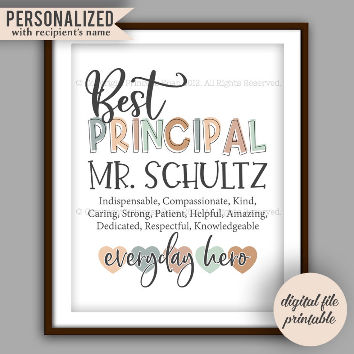 Principal Gift Principal Quote Printable Unique Principal - Etsy