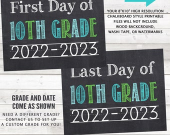 10th Grade Sign - Etsy