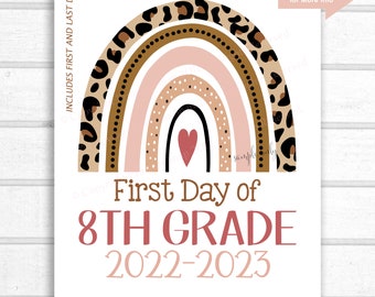 1st Day 8th Grade - Etsy