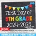 First and Last Day of 5th Grade, 2024-2025, 5th Grade Photo Prop, Pink ...