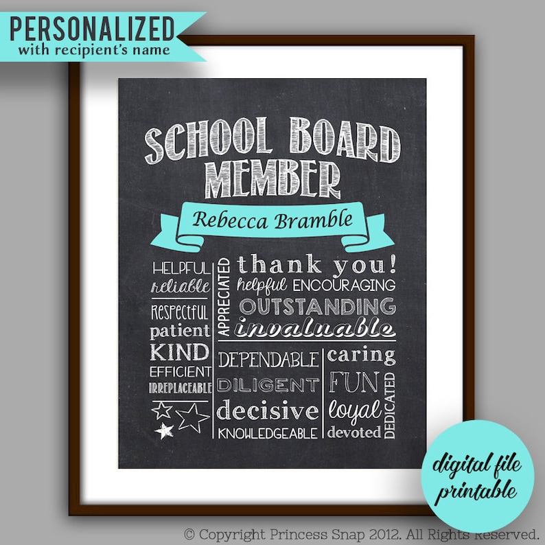 School Board Member Gift Volunteer Gift School Board Member | Etsy