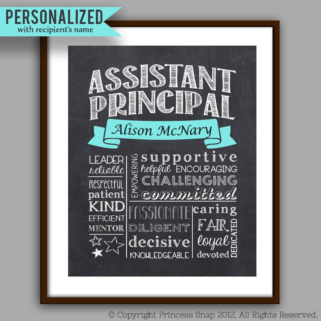 Assistant Principal Gift, Assistant Principal Chalkboard Style ...