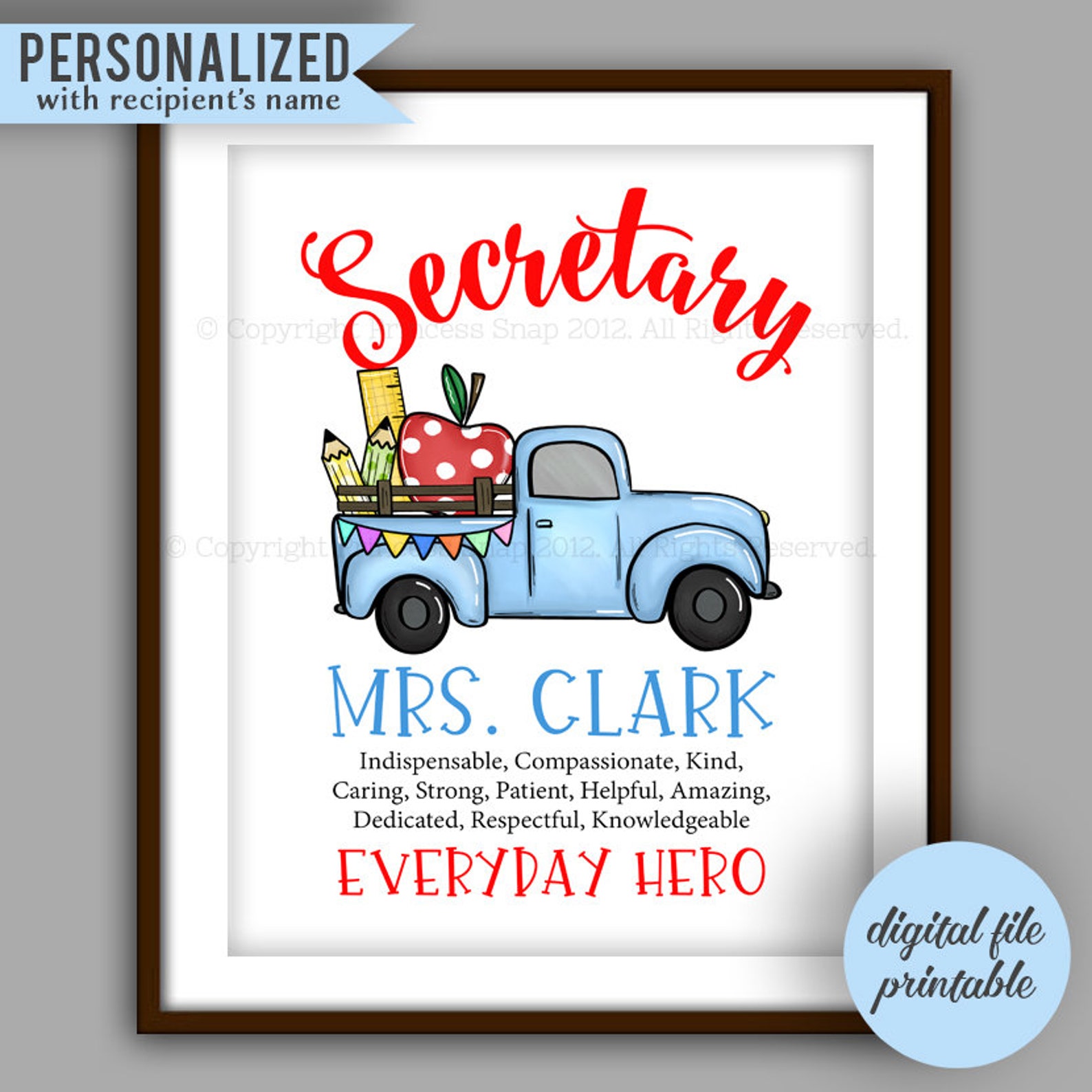 Administrative Assistant Appreciation, Secretary Gift Printable ...