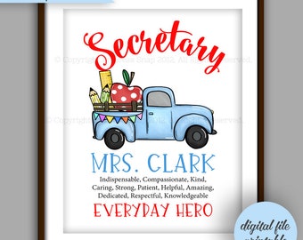 School Secretary Administrative Assistant Secretary Appreciation Gift ...