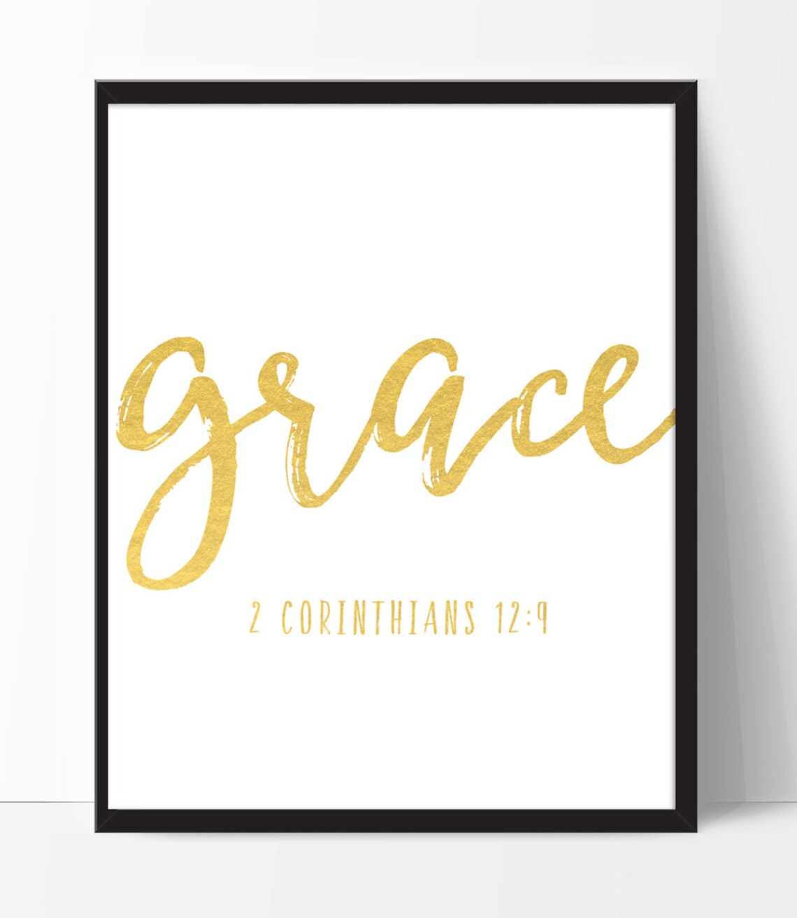 Bible Verse Printable Gold Scripture Wall Art 2 Corinthians | Etsy