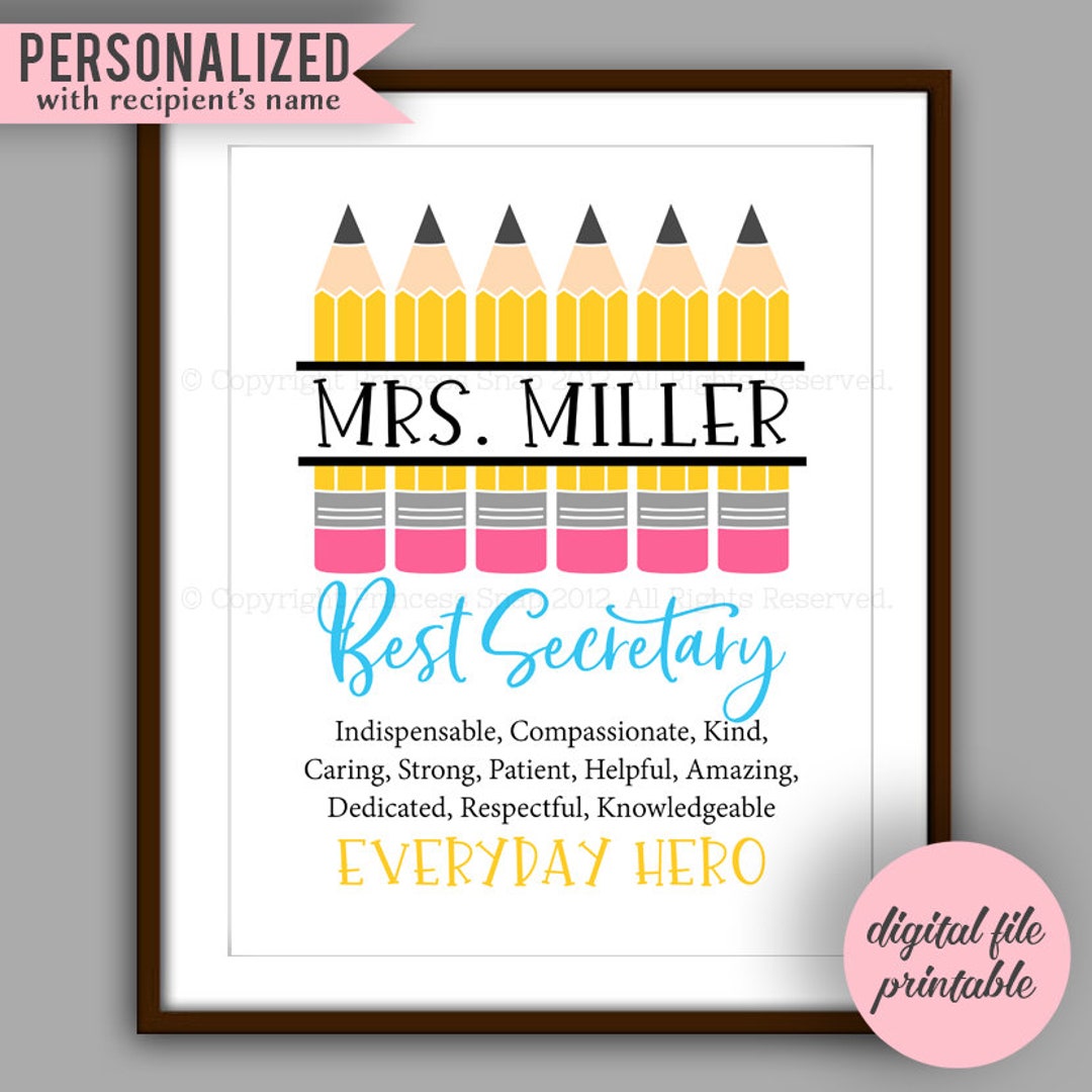 Administrative Assistant Appreciation, Secretary Gift Printable ...
