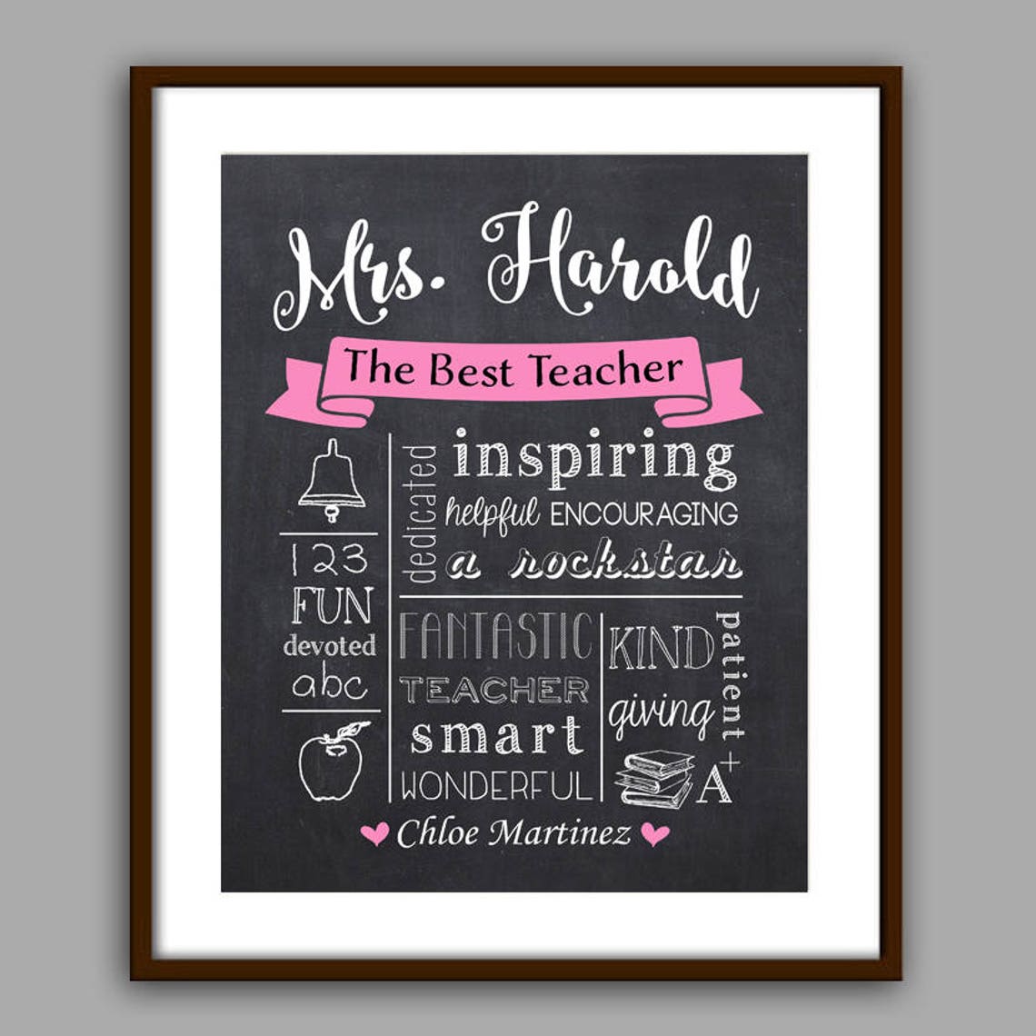 Teacher Gift Teacher Printable Customizable Teacher - Etsy
