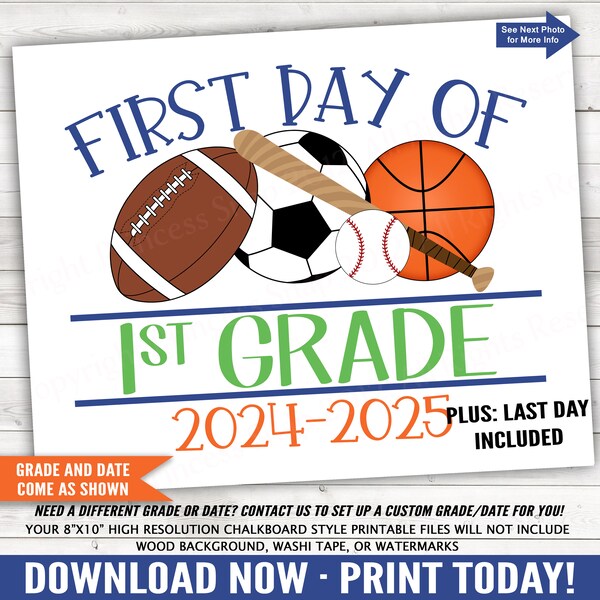 First Day of 1st Grade - Etsy