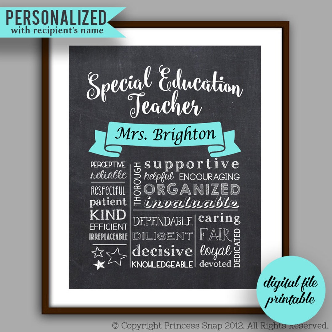 Special Education Teacher Gift, SPED Teacher Appreciation, Personalized ...