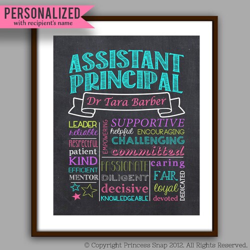 Assistant Principal Gift Assistant Principal Chalkboard Style - Etsy