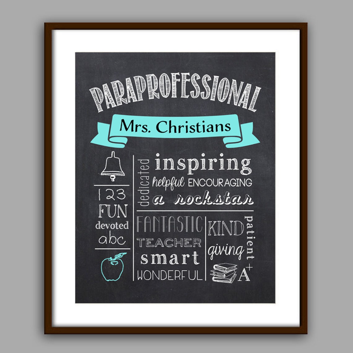 Paraprofessional Gift Para Printable Customizable Teacher - Etsy