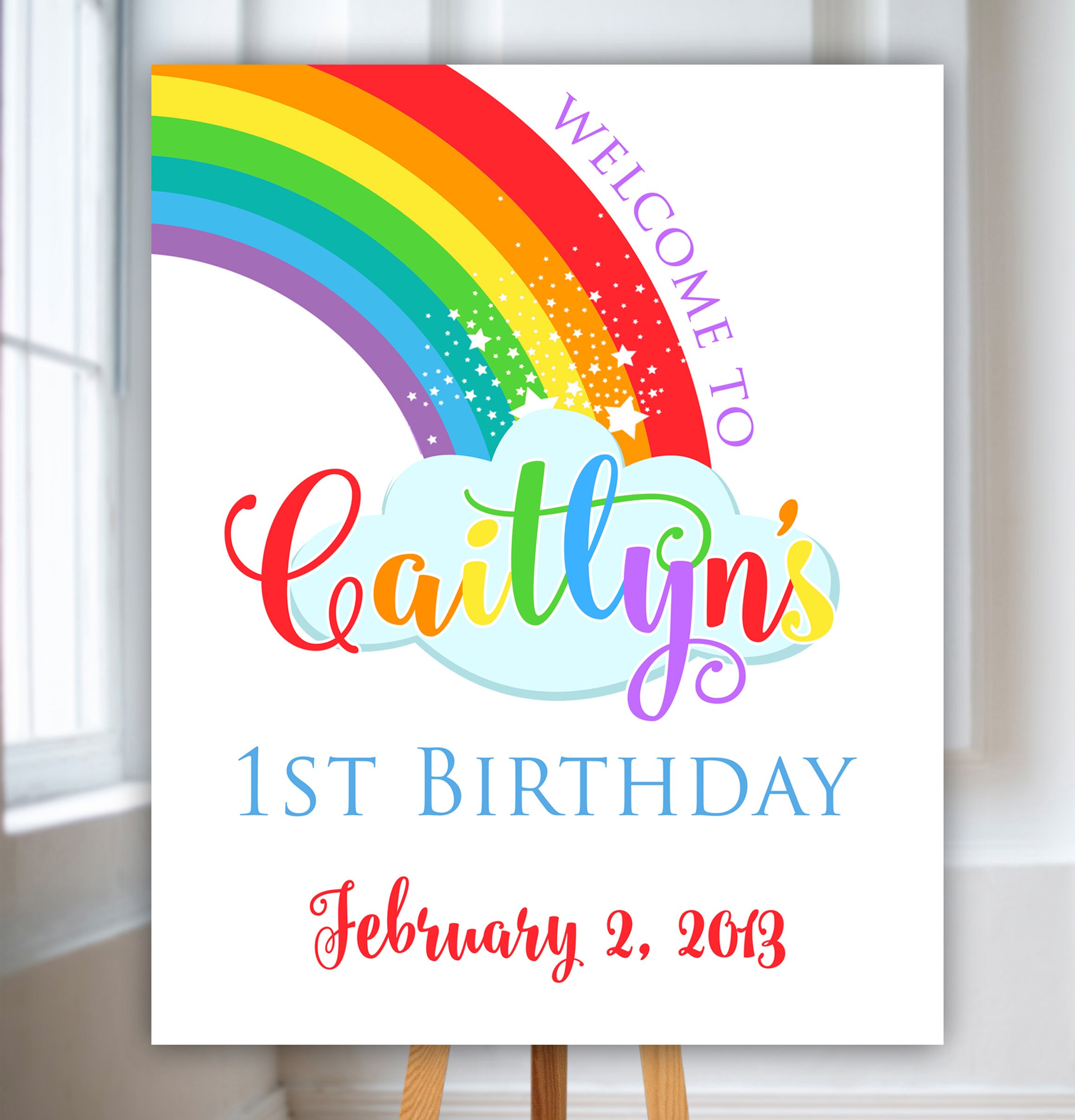 February Birthday Sign