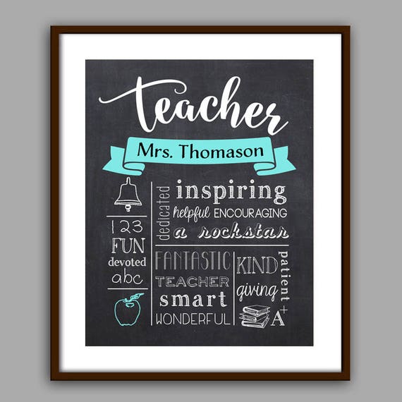 Teacher Gift Teacher Printable Customizable Teacher | Etsy