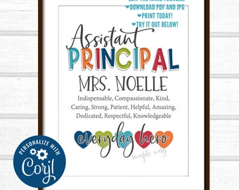 Assistant Principal Gift, Assistant Principal Quote Printable, Unique ...